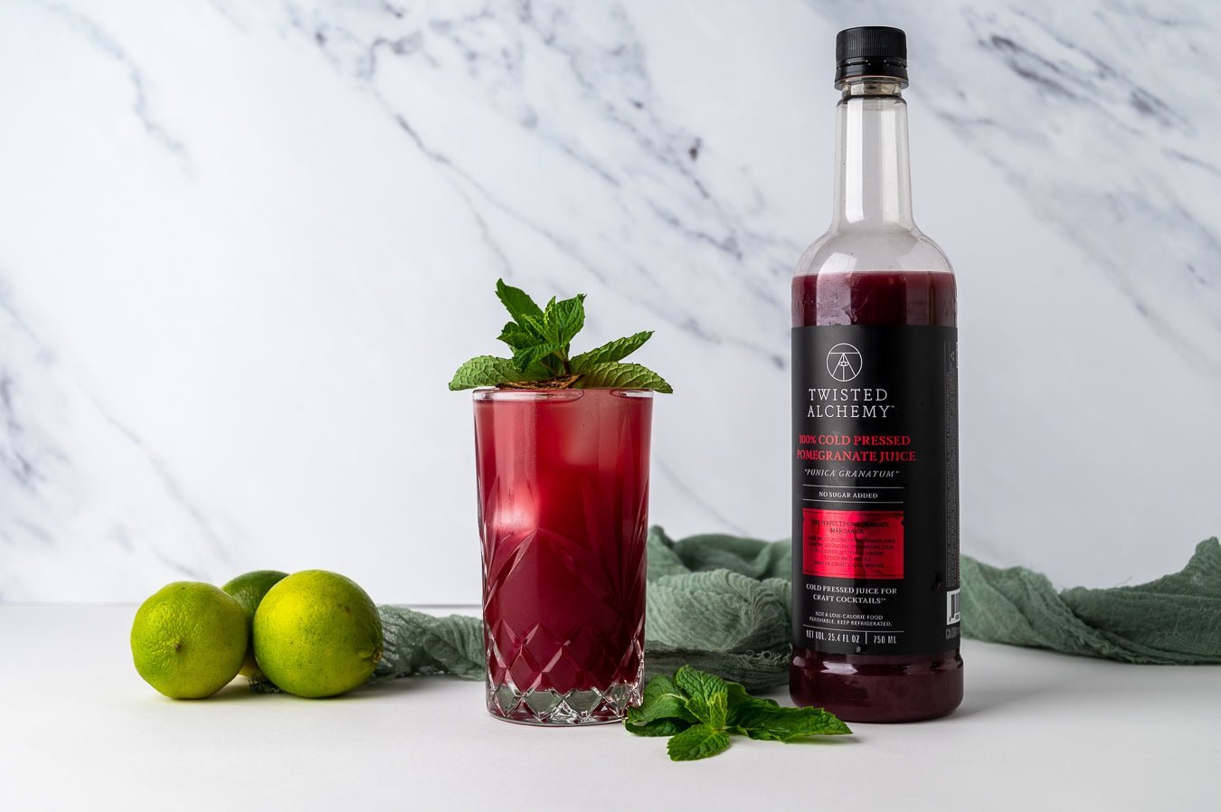 Non-Alc Pomegranate Mojito – Twisted Alchemy
