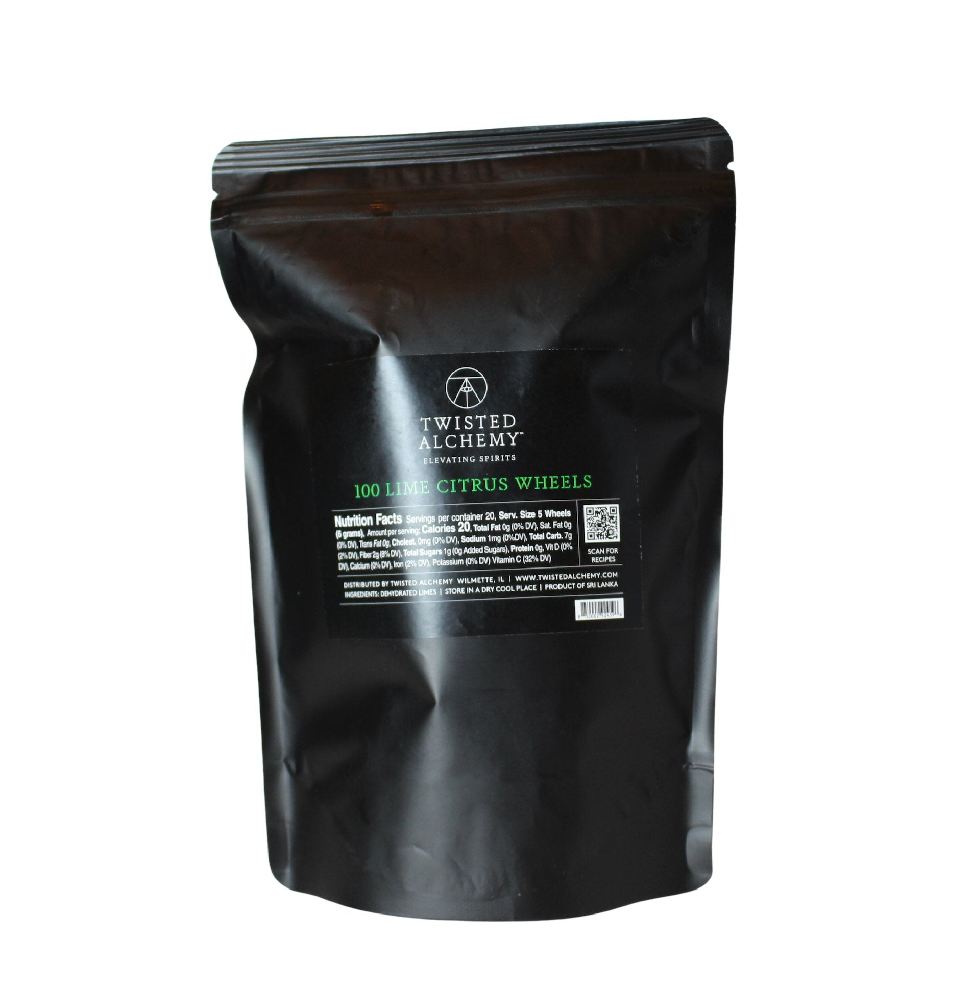 100 Pack Twisted Alchemy Lime Citrus Wheels Cocktail Garnish