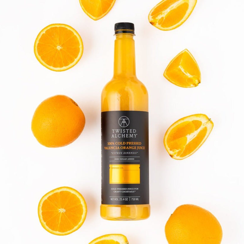 25.4oz 100% VALENCIA ORANGE JUICE COLD PRESSED – Twisted Alchemy