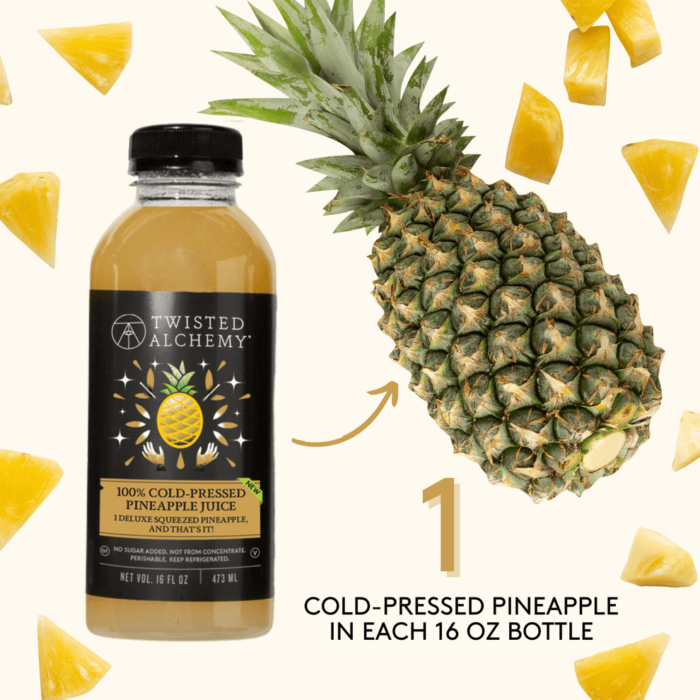 16oz 100% PINEAPPLE JUICE COLD PRESSED – Twisted Alchemy